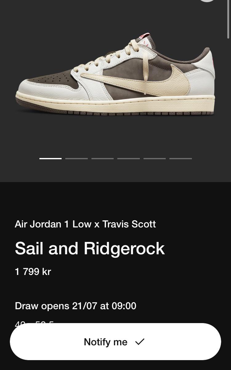 Nike just relased the new travis scott on snkrs app! | Scrolller