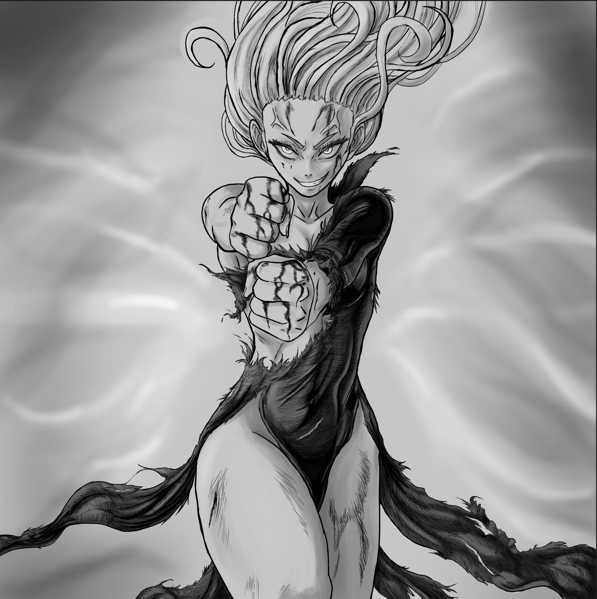 I redraw a panel of Tatsumaki | Scrolller