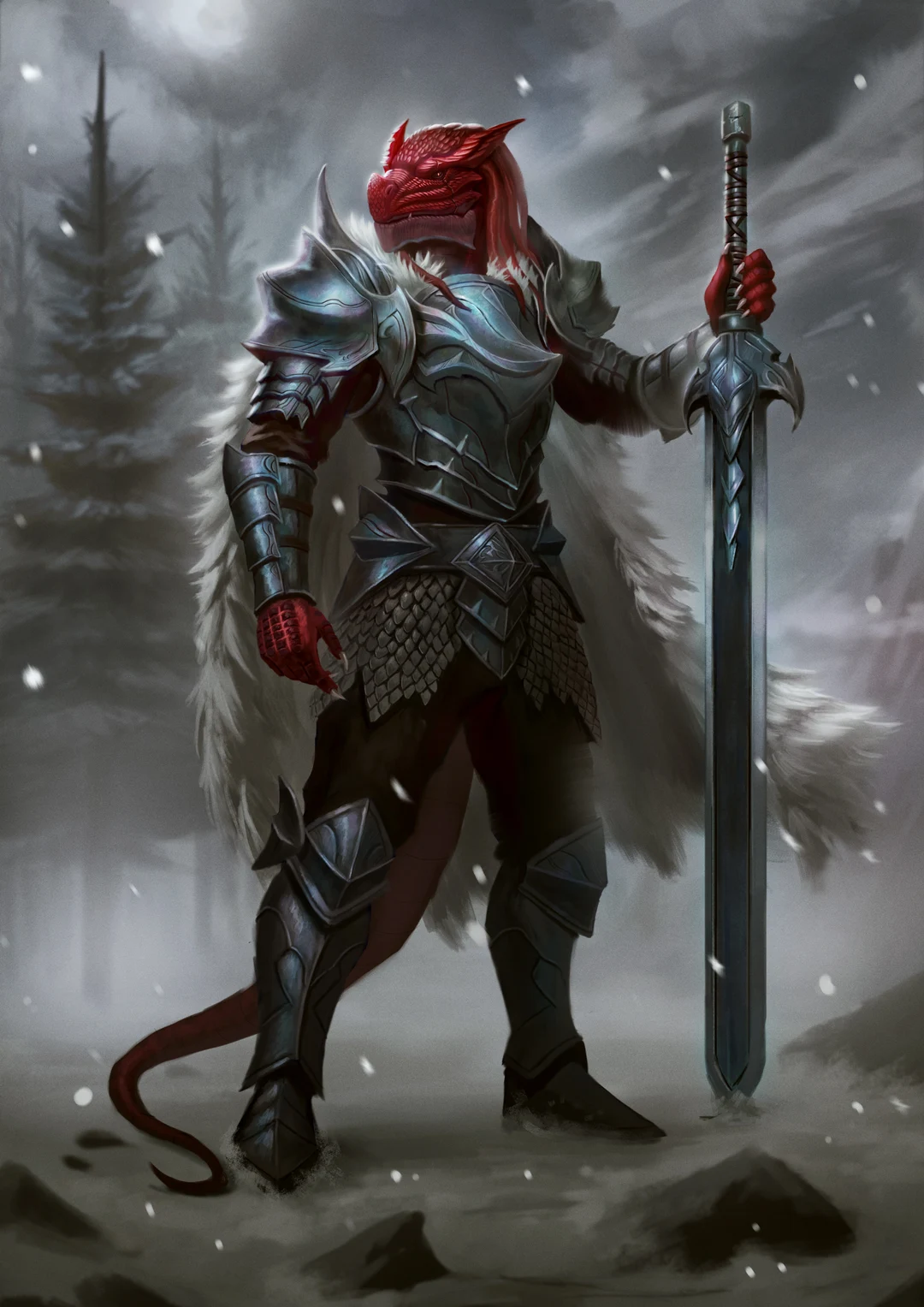 Zorrah the Dragonborn Knight by Steven Elim Tali | Scrolller