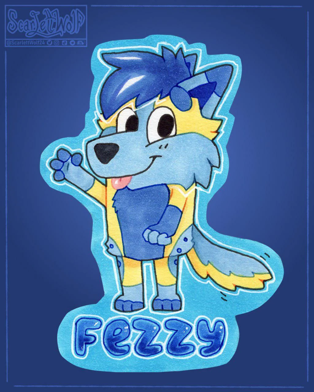 Bluey Badge! 🐺💙 | Scrolller