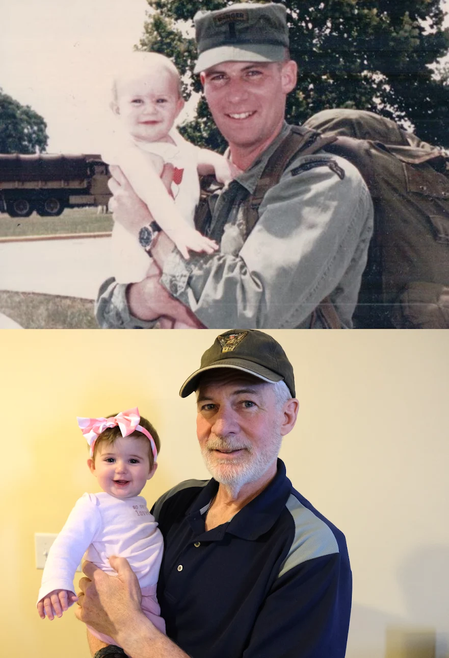 My Dad with his first child (my sister, 1988) and with his first ...