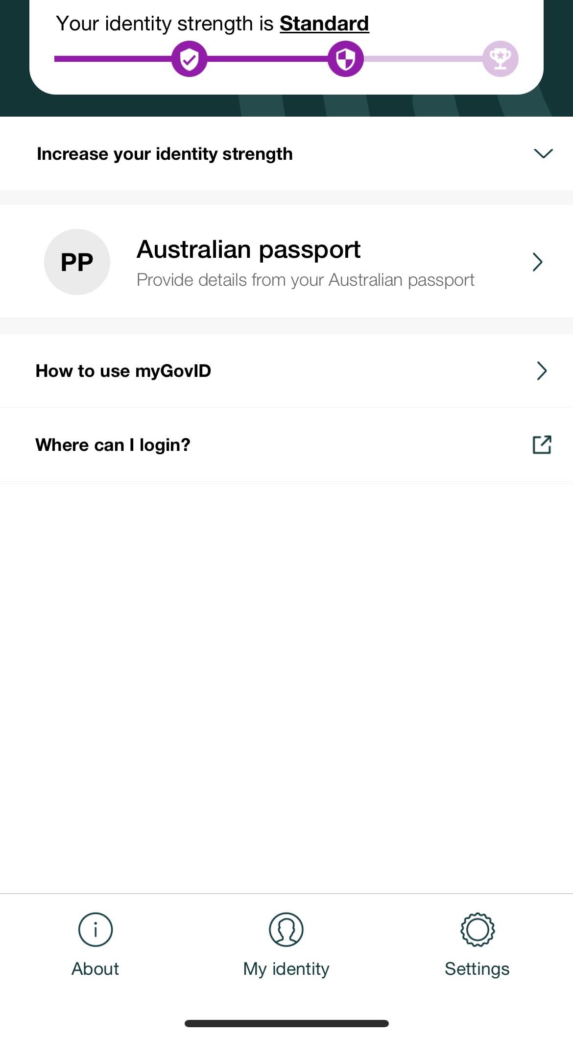 MyGovID strength | Scrolller