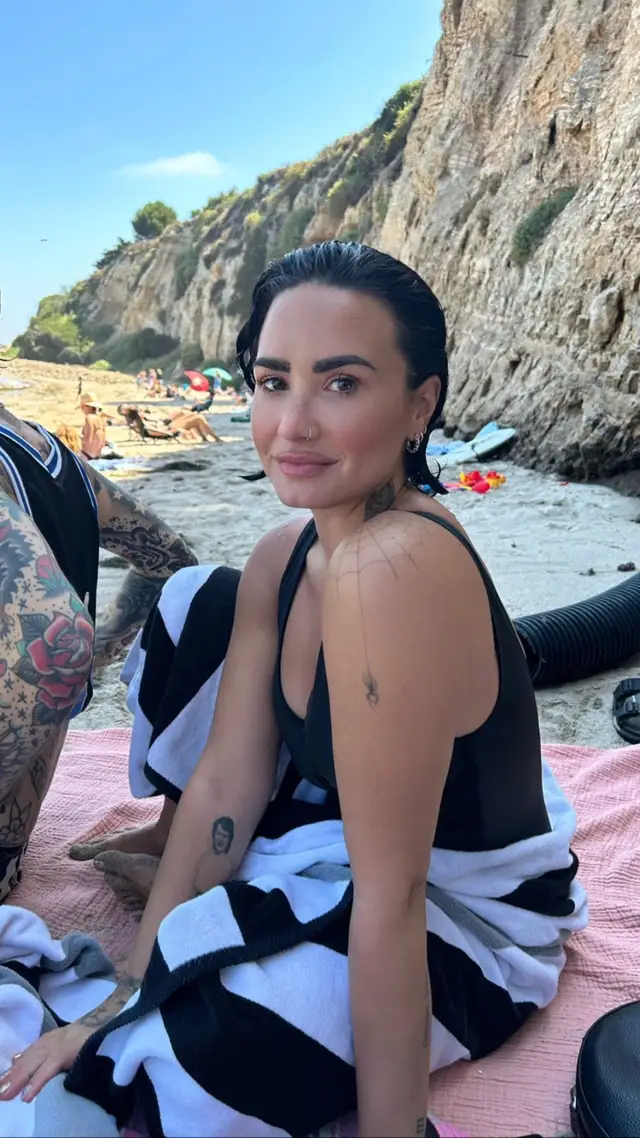 Demi | At Beach | IG | August 2023 | Scrolller