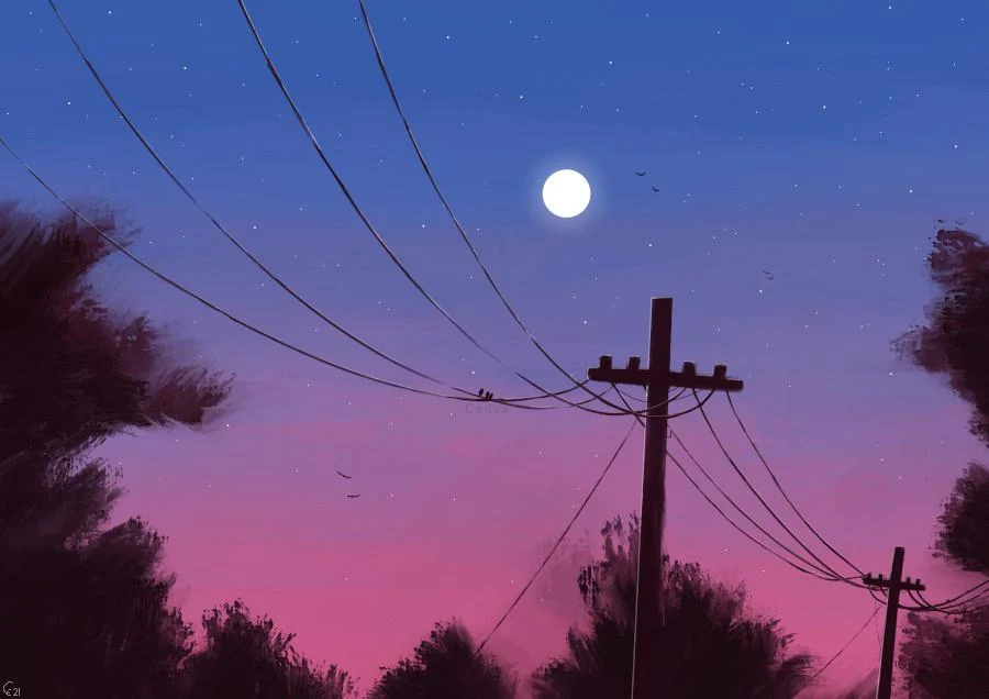 Moon Rise, Me, Procreate, 2021 | Scrolller