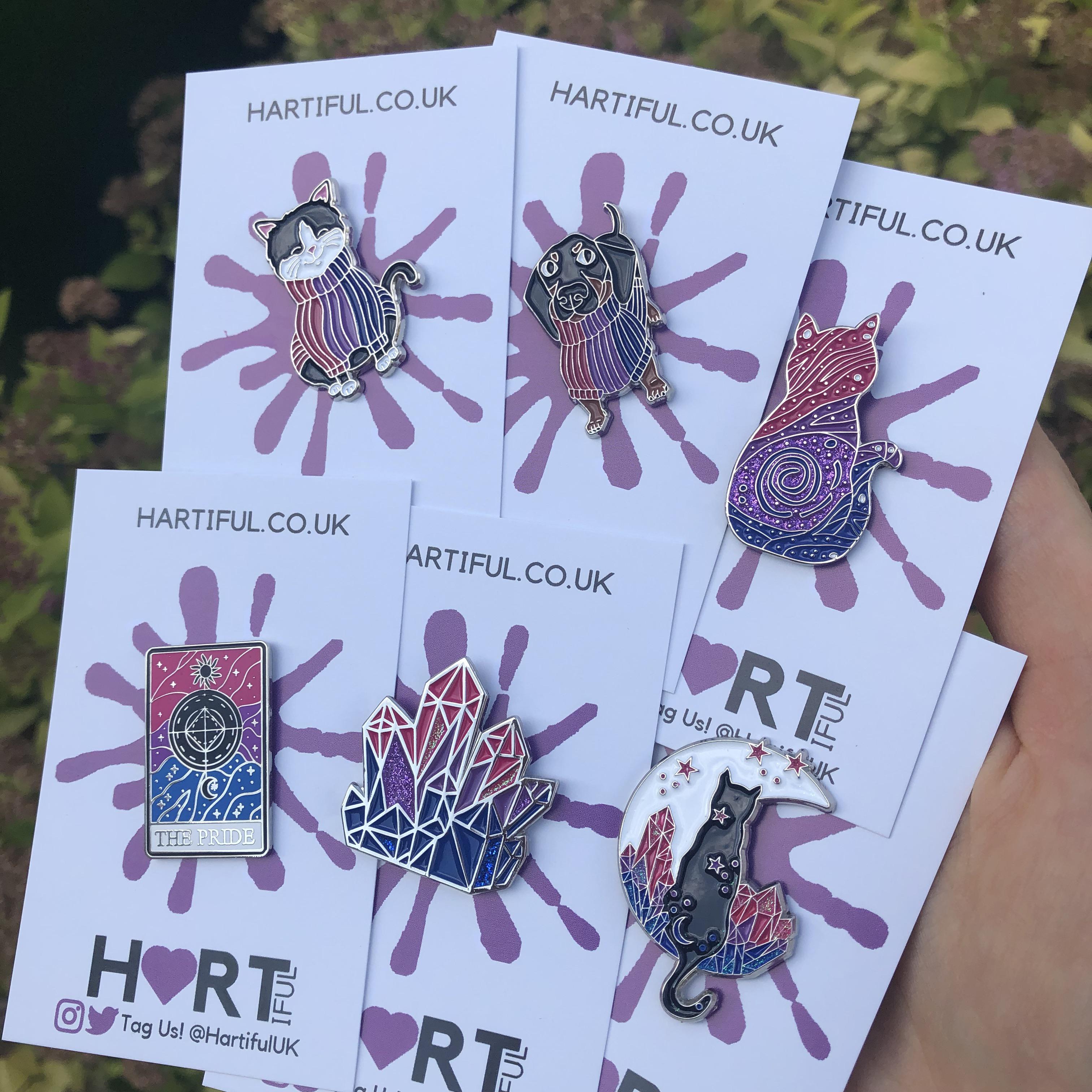 All of my bisexual pride pin designs 💜 | Scrolller