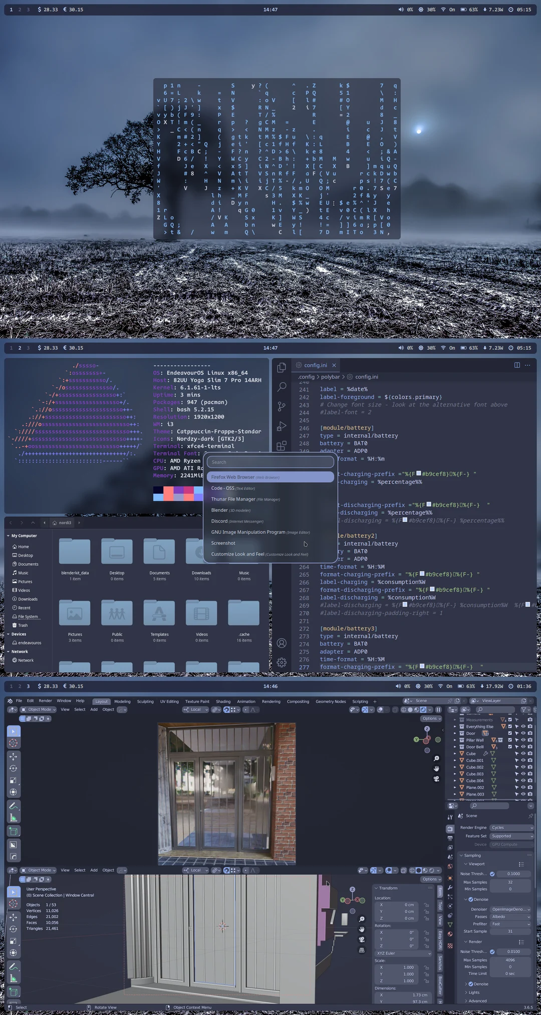 [i3] Catppuccin version of my rice - WIP | Scrolller