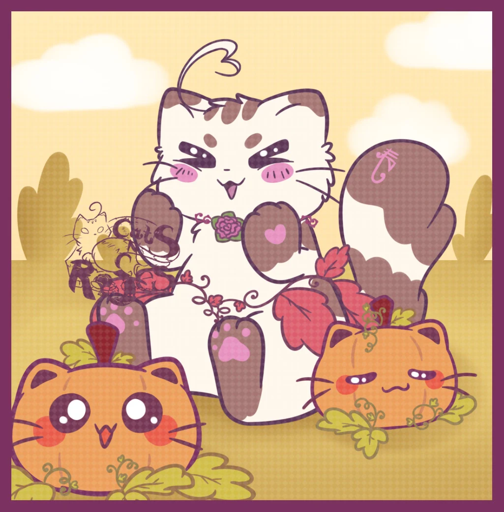 Pumpkin Cat, Me, Digital Art, 2022 | Scrolller