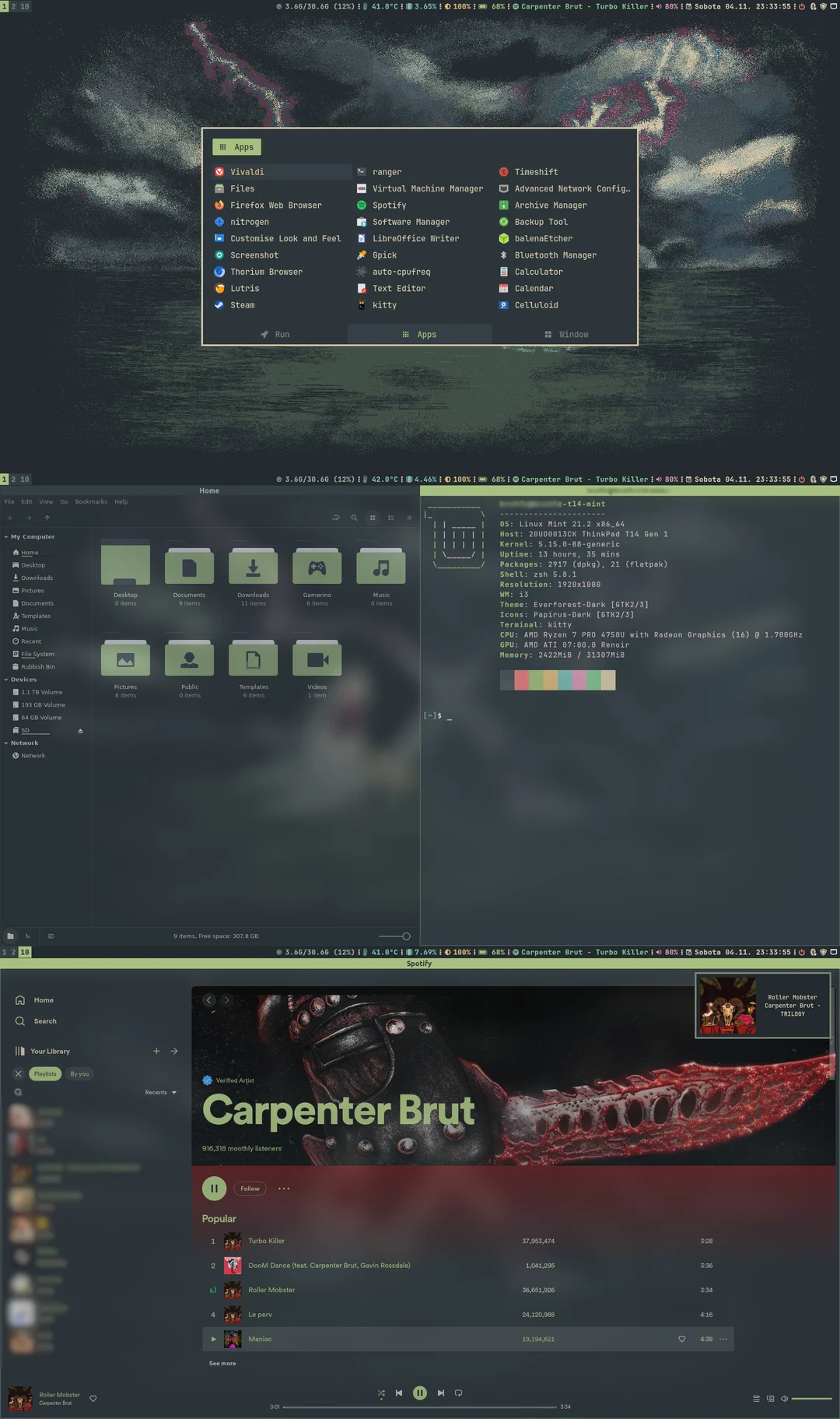 [i3] Everforest time! | Scrolller