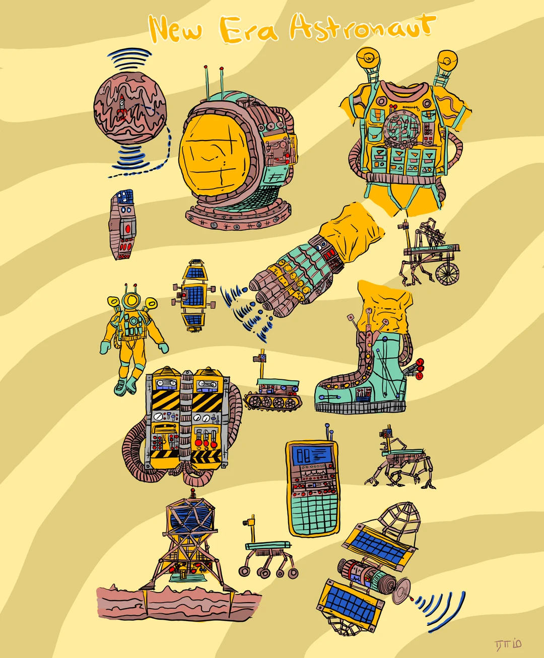 Astronaut Schematics, ramthedinolover3000(me), digital, 2022 | Scrolller