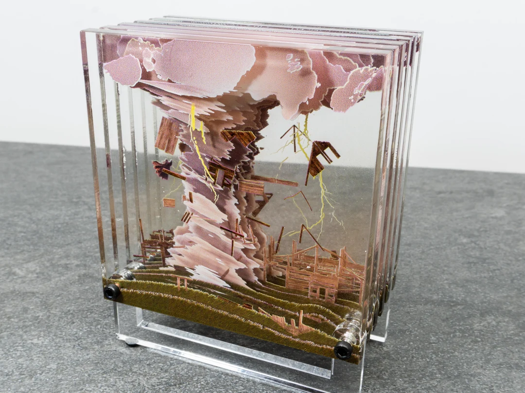 Tornado Alley, Me, Acrylic (12 layers), 2023 | Scrolller