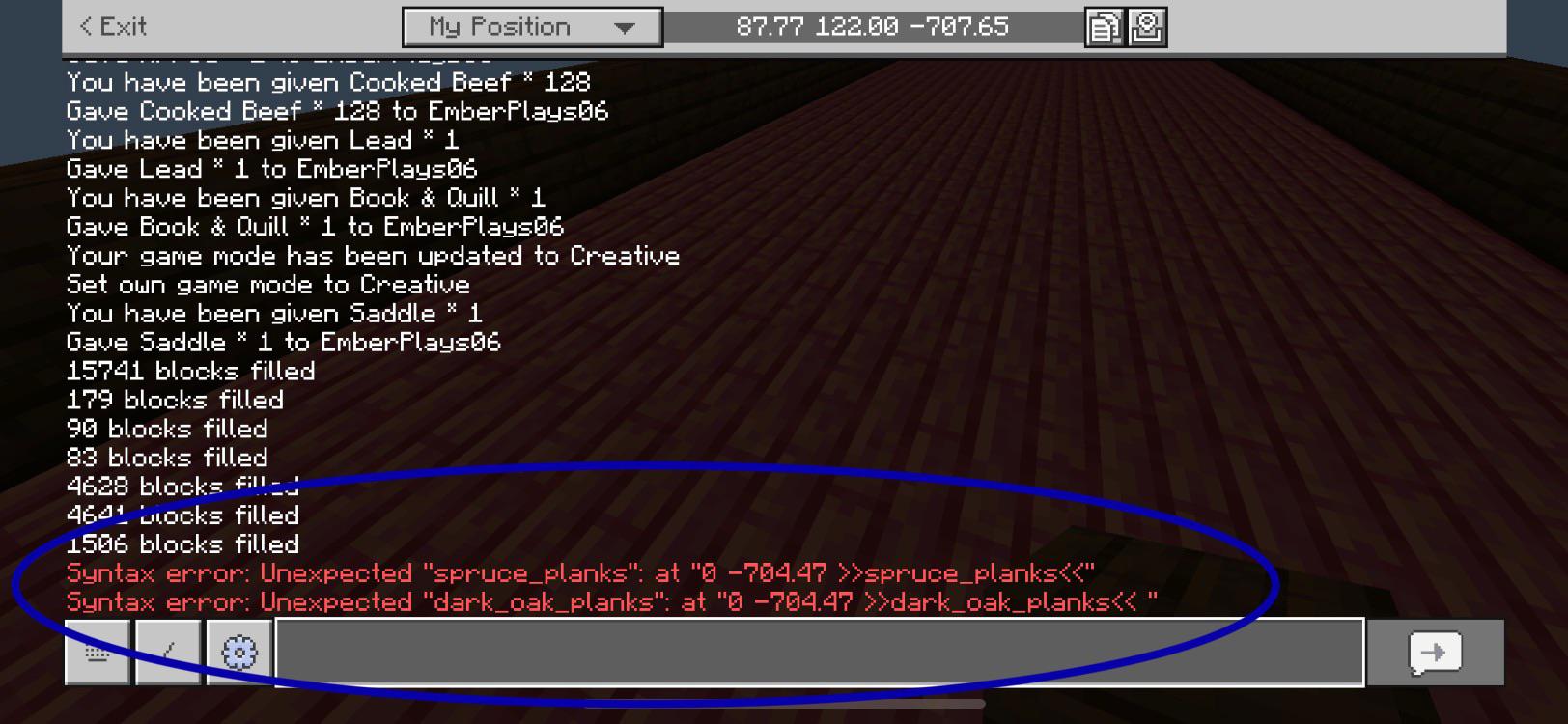 Can anyone tell me why i cant get these blocks through commands? | Scrolller