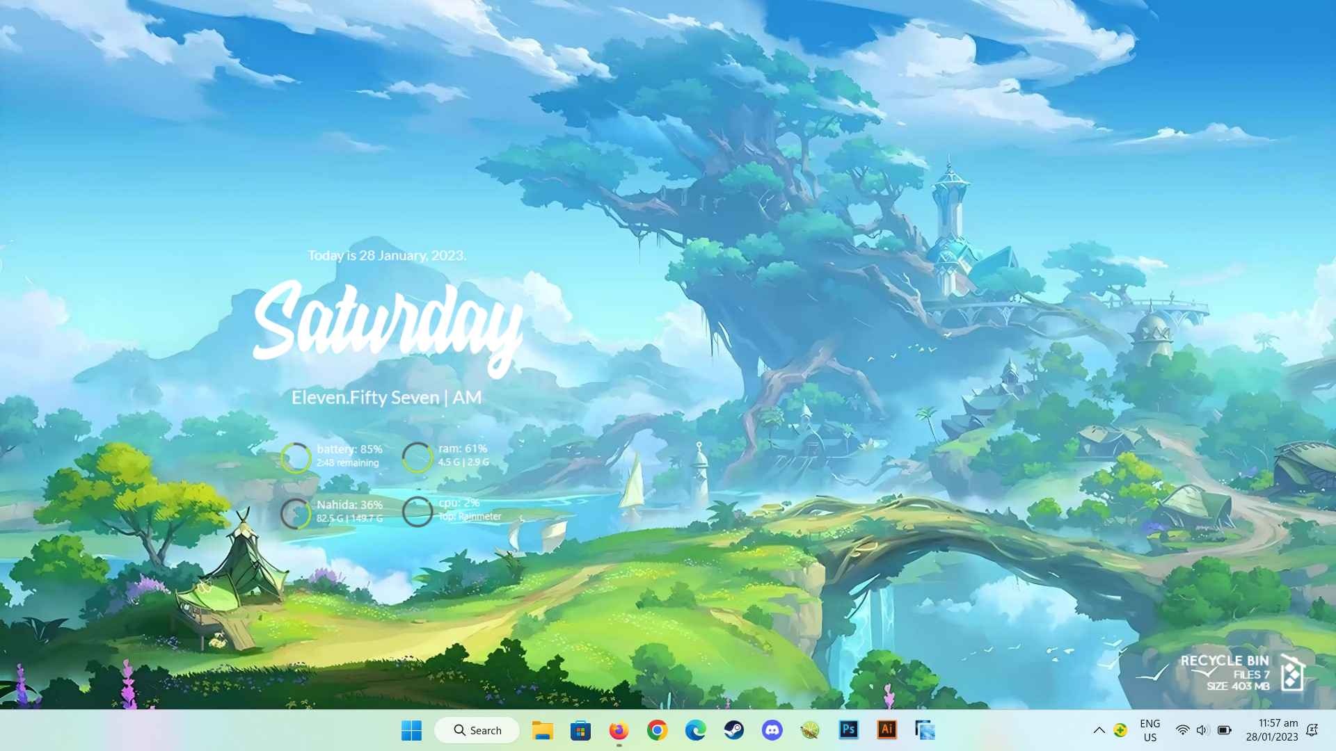 Beautiful view of Sumeru with rainmeter | Scrolller