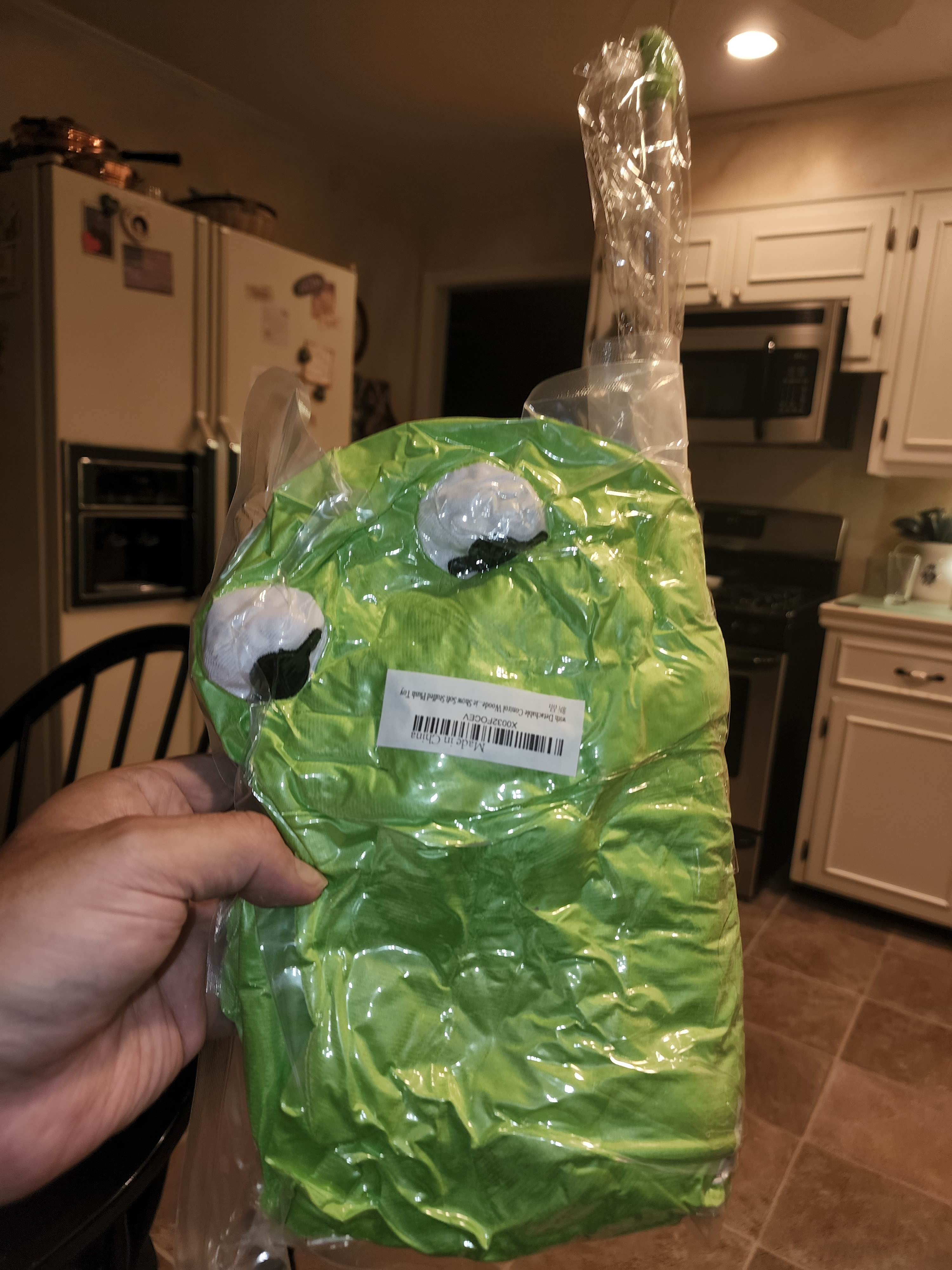 My Kermit puppet came vacuum sealed. | Scrolller