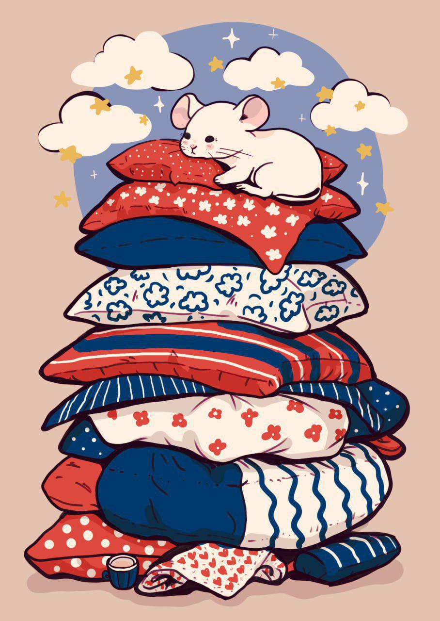 My illustration "good sleep for good mouse" | Scrolller