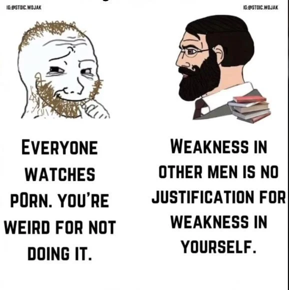 Porn is for the weak | Scrolller