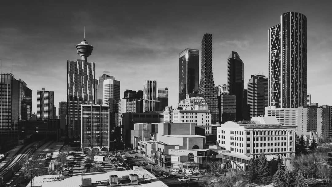 Calgary, Alberta from a rooftop. | Scrolller