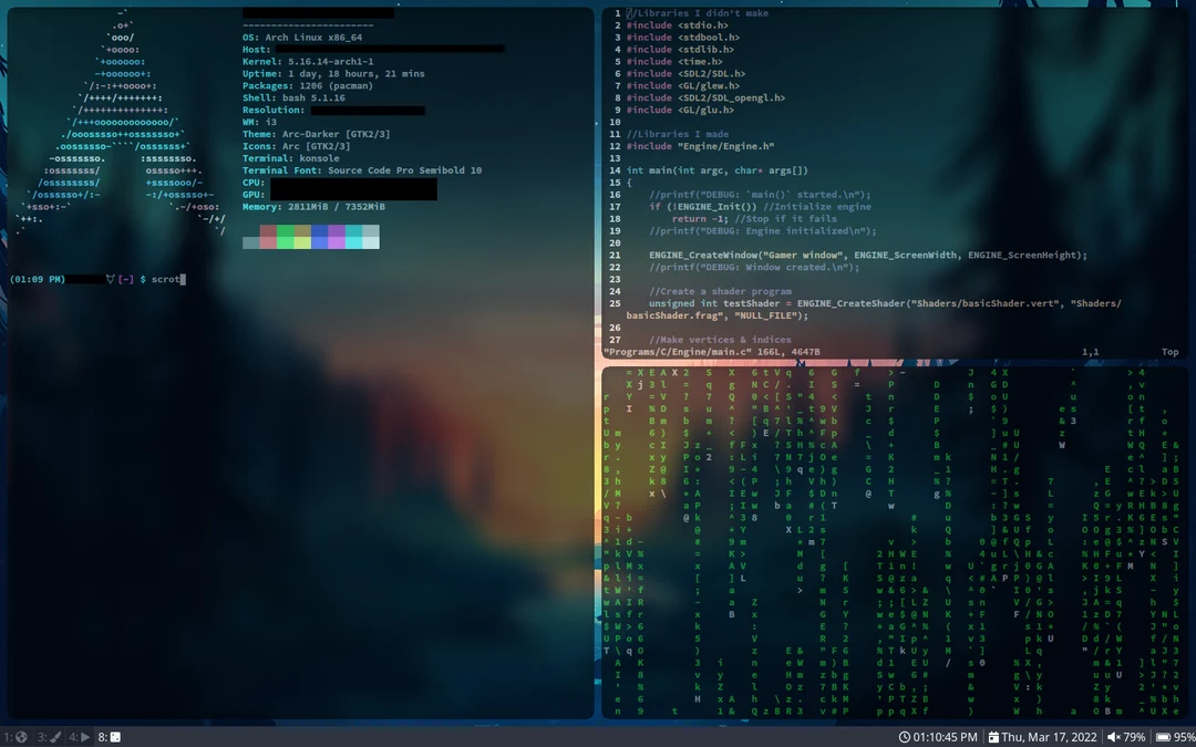 [i3-gaps] Ik it's not much, but this is what my computer looks like now looks like now & I ...