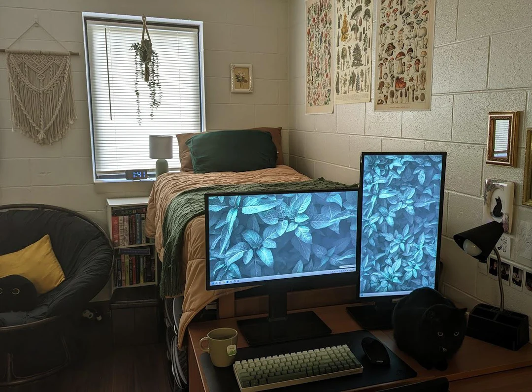 My half of the dorm. Homework isn't so bad in a place like this. | Scrolller