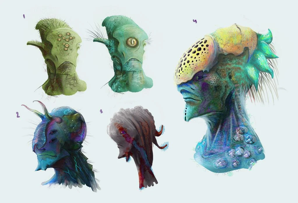 Artemis alien head designs by Vooka Sheen | Scrolller