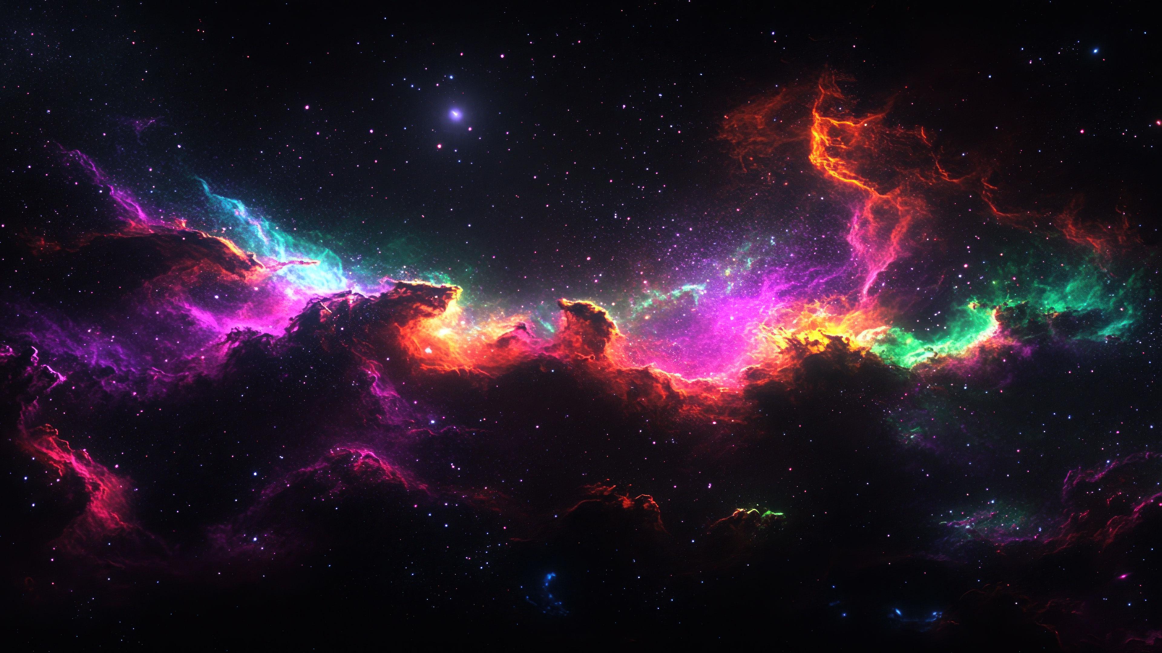 Colorful Cosmic Nebula [1920x1080] | Scrolller
