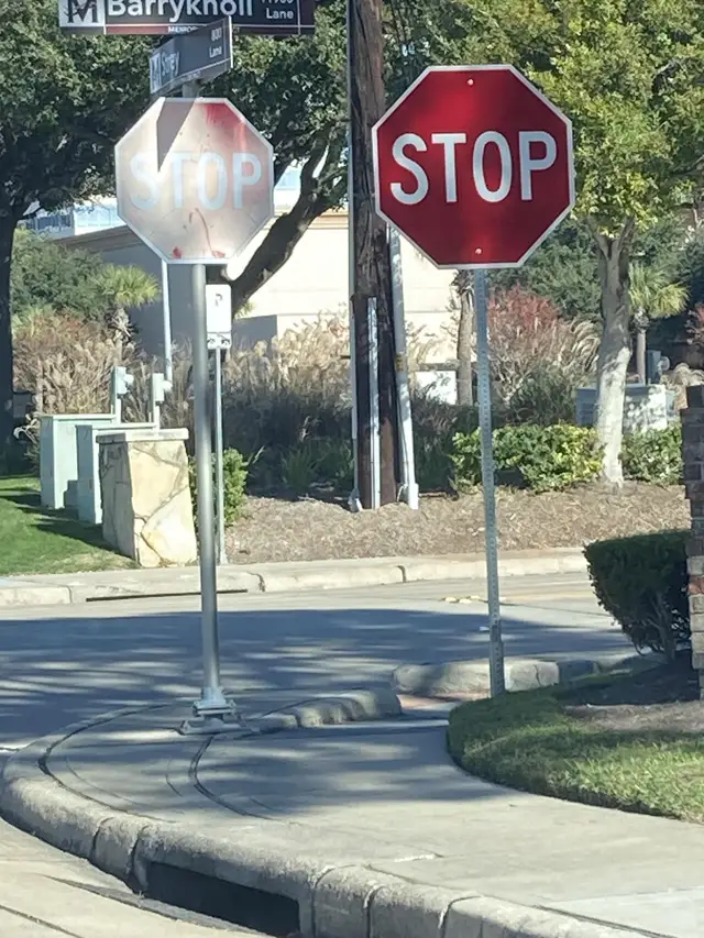 Dual stop signs | Scrolller