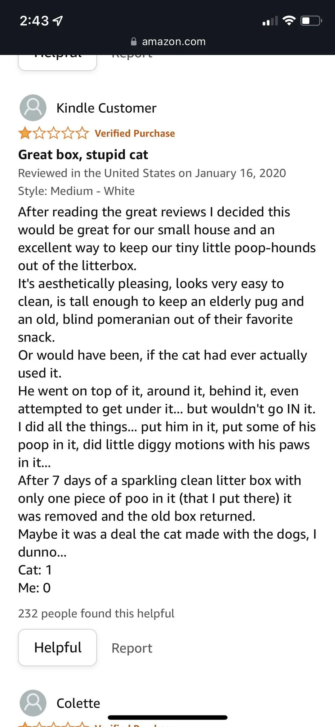 Was buying a litter box and stumbled on this review | Scrolller