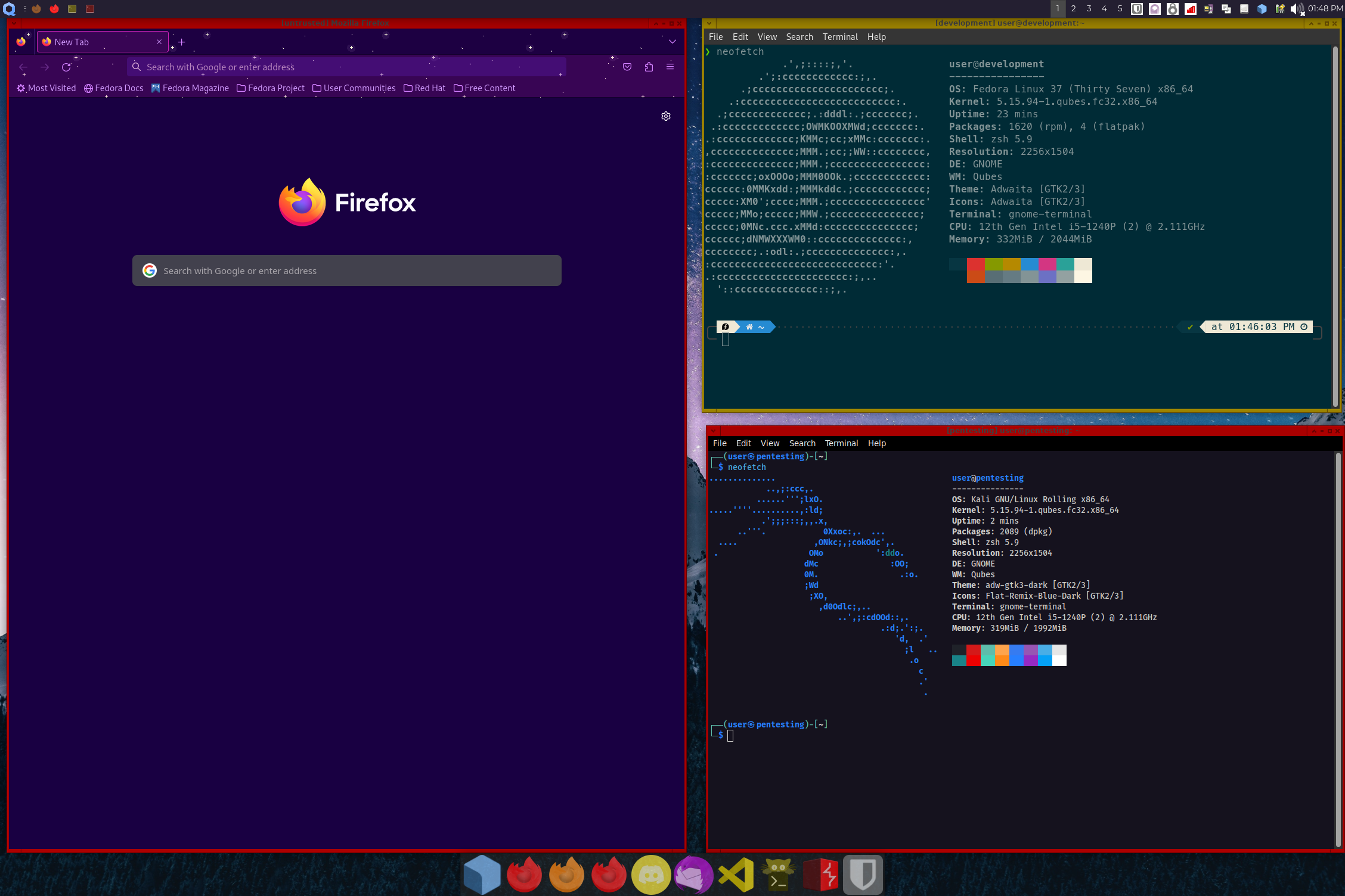 [XFCE] My attempt at prettifying QubesOS | Scrolller
