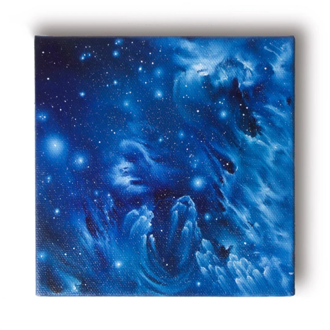 Deep space painting created in oils, OC | Scrolller