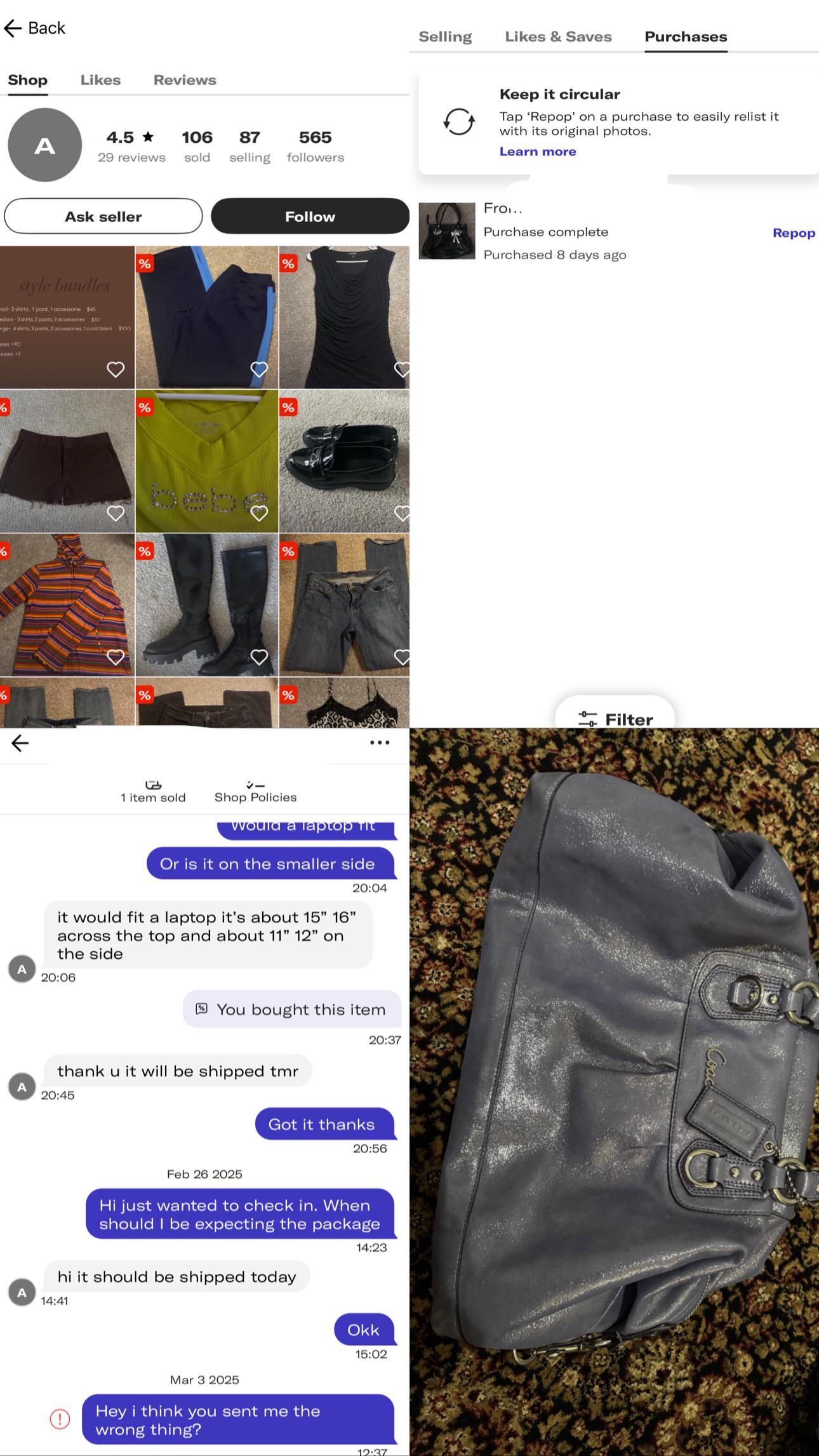 Help with Depop scammer | Scrolller