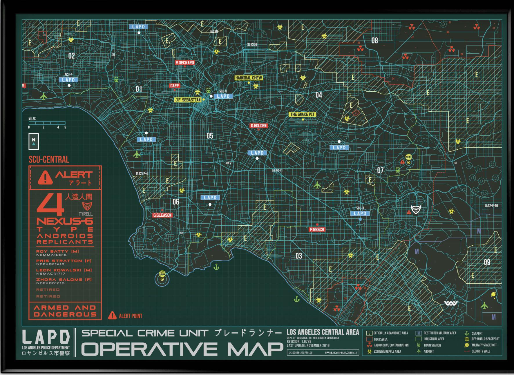 Map LAPD uses in 2049. | Scrolller