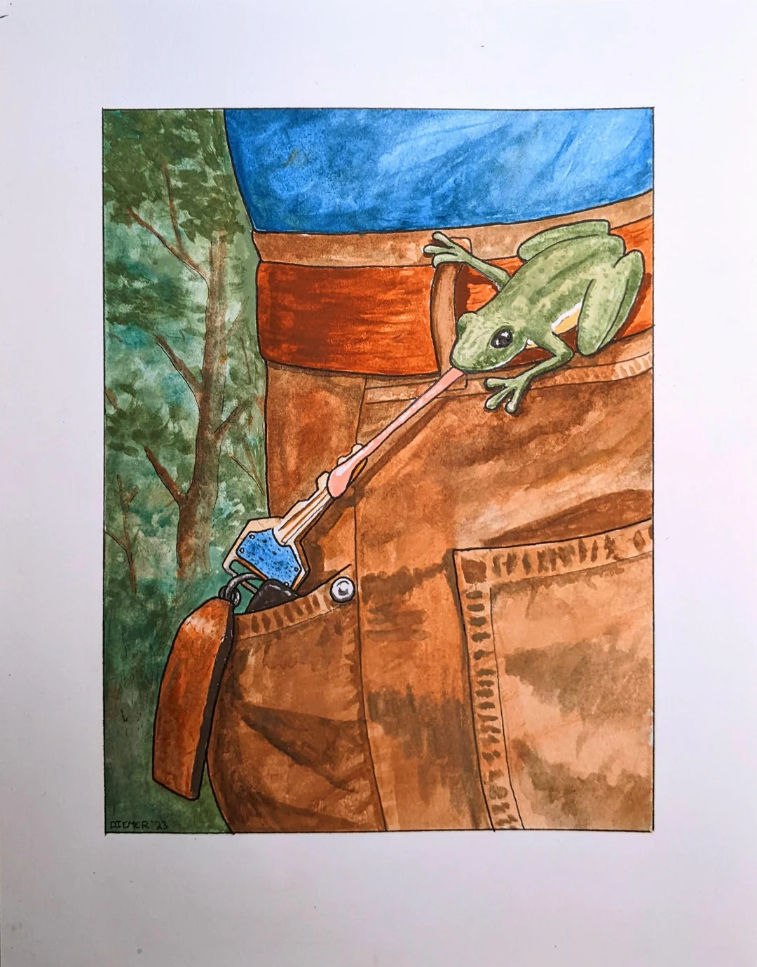 Lost keys, BlueNozh (me), Watercolor, 2023 | Scrolller