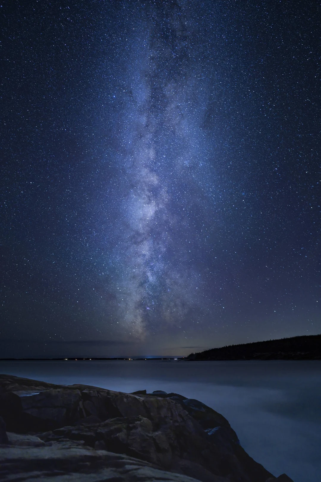 Milky Way at Otter Cliff - Acadia National Park , Maine | Scrolller