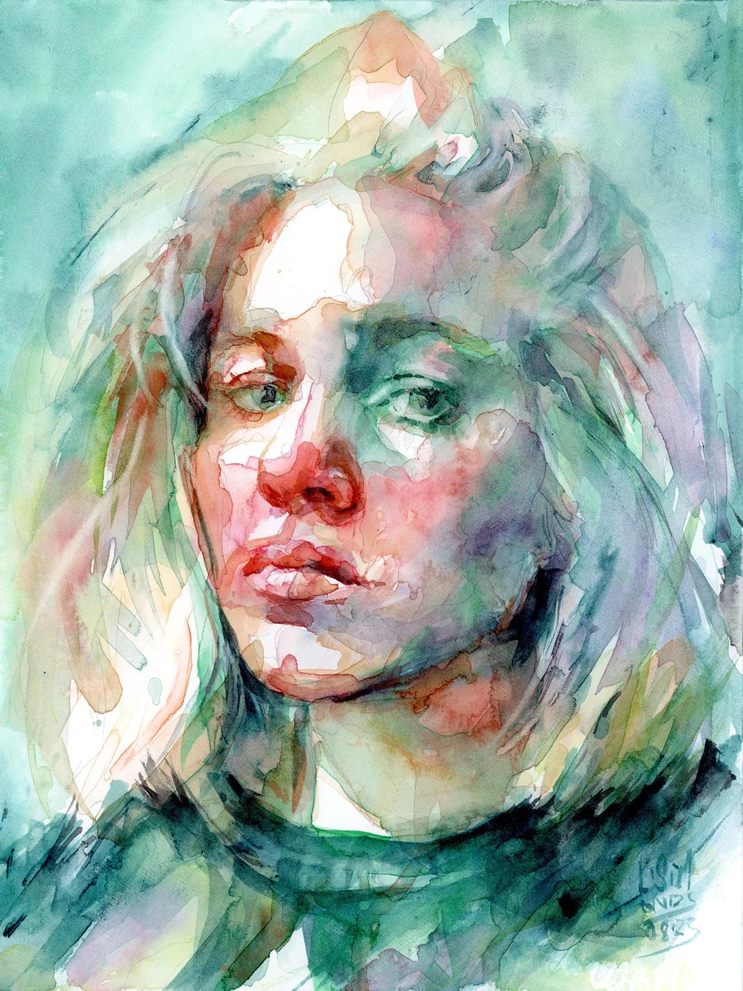 I Feel it All Backwards, lorrainesimonds, Watercolor, 2023 | Scrolller