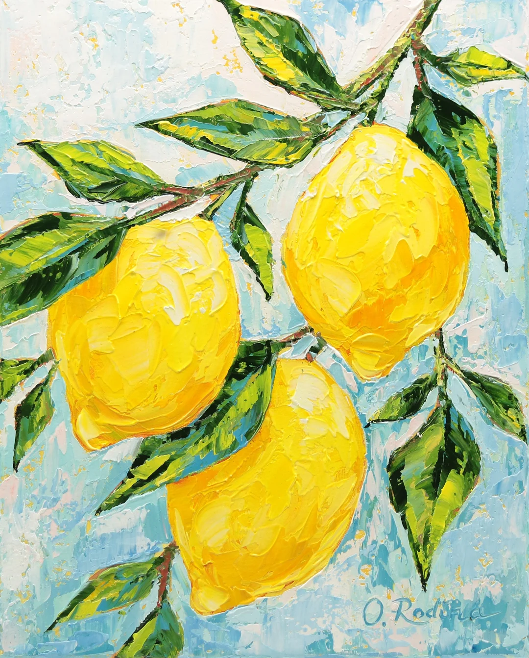 Lemon Branch, Olga Rodina, Oils, 2023 | Scrolller