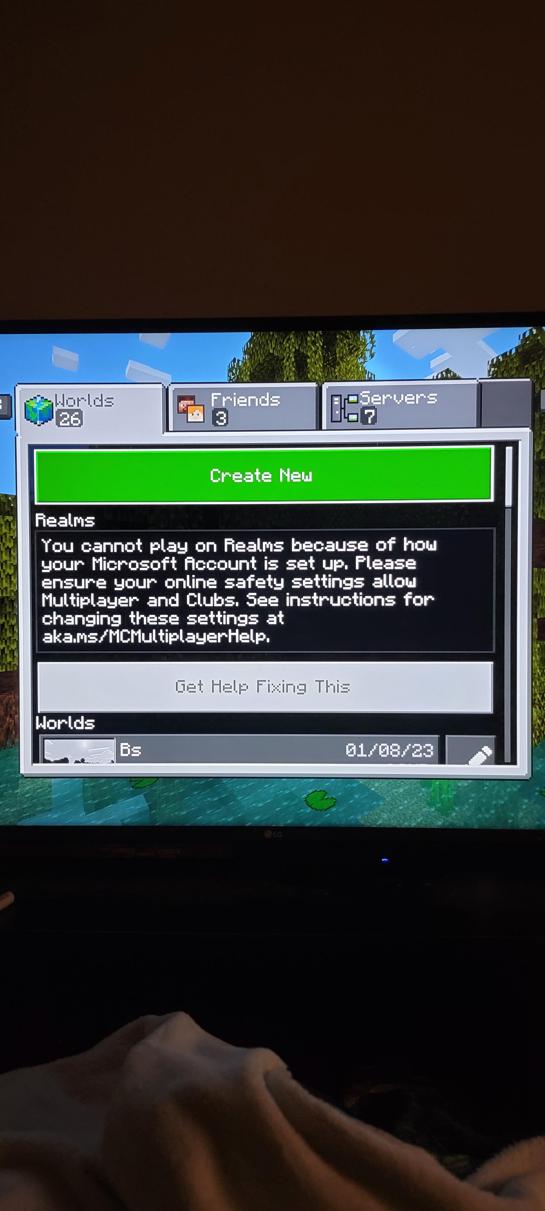 Unable to play minecraft realms | Scrolller