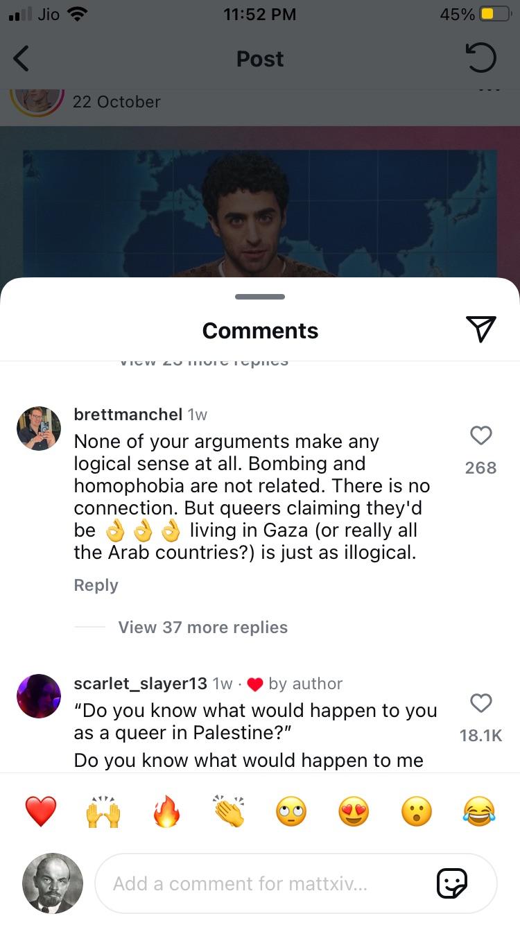 “Bomb Gaza because homophobia” | Scrolller