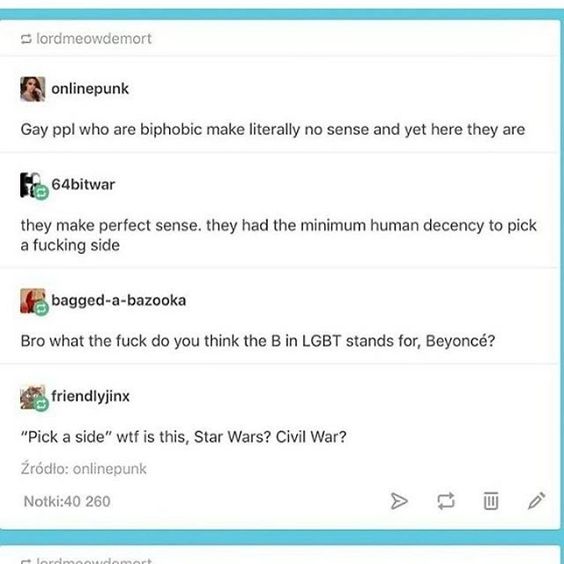 One more person tells me to pick a side and I'm yeeting myself off a f*cking cliff PRIDE | Scrolller