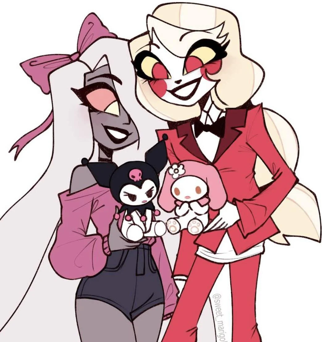 Charlie and Vaggie with Sanrio characters | Scrolller