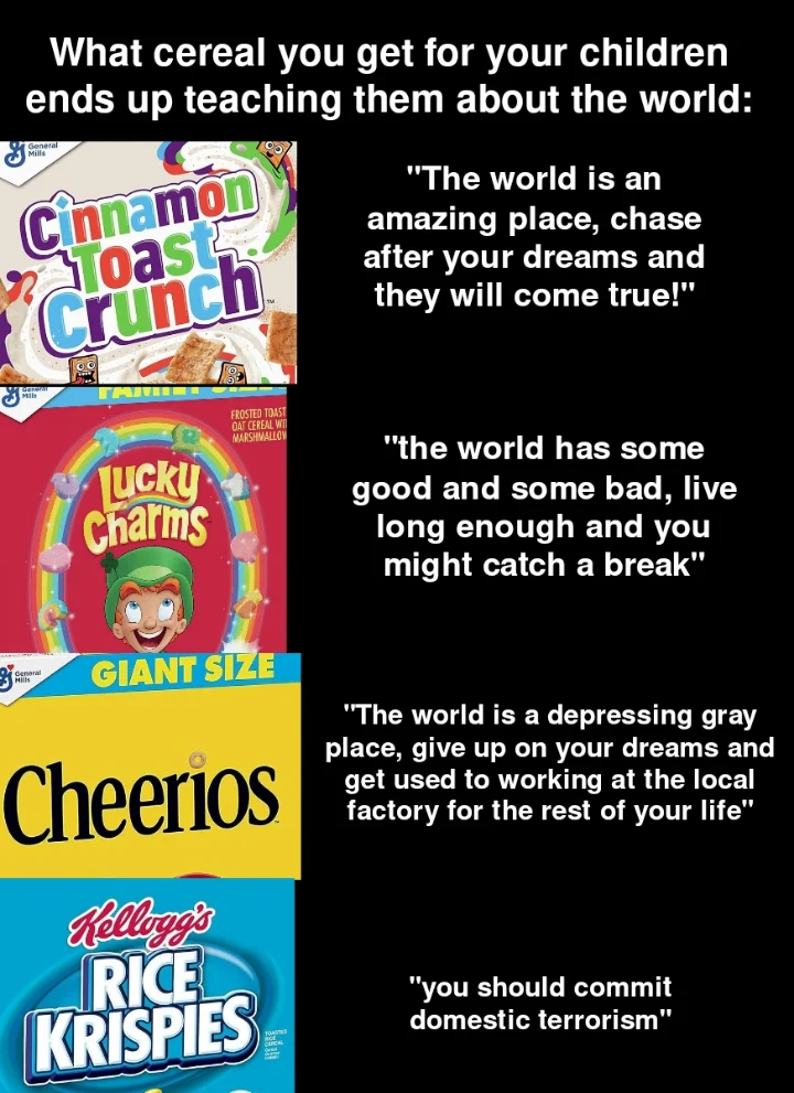 Grew up with Cheerios, ended getting buttered English muffins as an adult | Scrolller