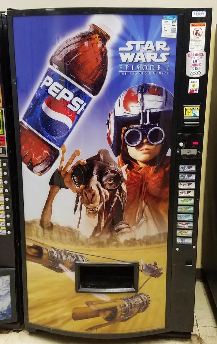 Pepsi Star Wars: Episode I - The Phantom Menace vending machine (1999) | Scrolller