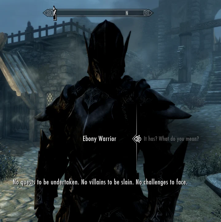 Unpopular theory: the Ebony Warrior is just the "dragonborn who finished all the quests in ...