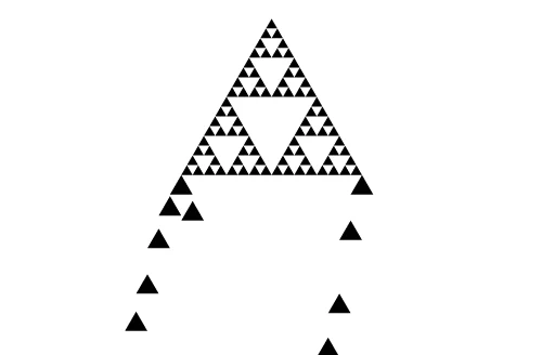 Falling Sierpinski triangle | Scrolller