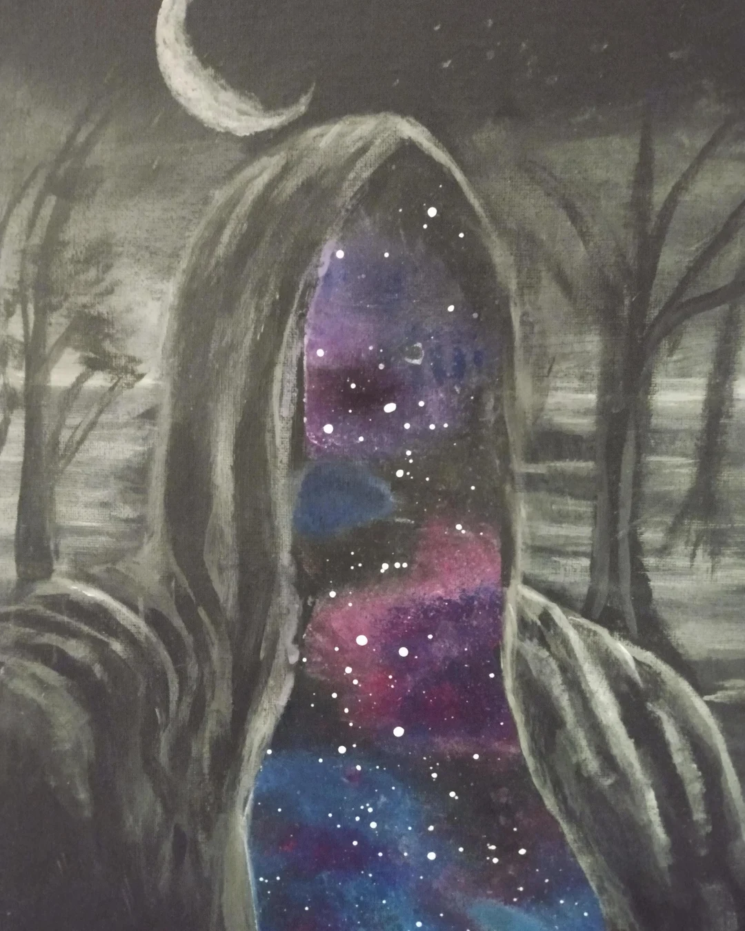 another painting by me. the starry eyed reaper | Scrolller