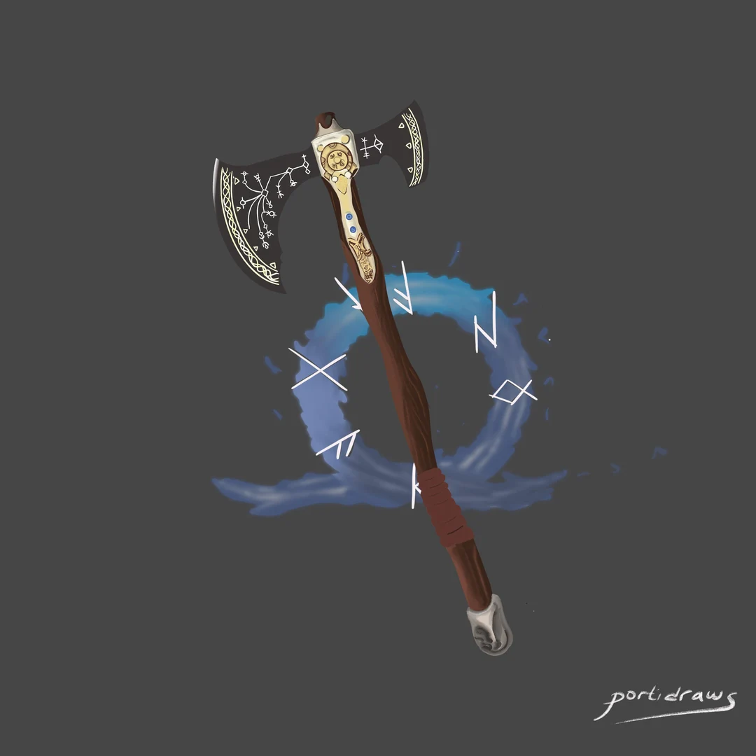 Leviathan Axe, me, digital, 2023 | Scrolller
