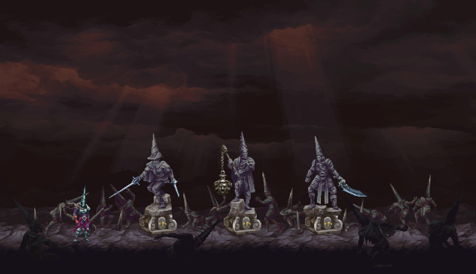 The Dream - weapons altars, pixel art for Blasphemous II | Scrolller