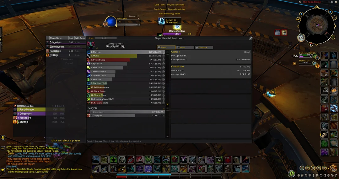 DH presses 1 button and does 50% of HP | Scrolller