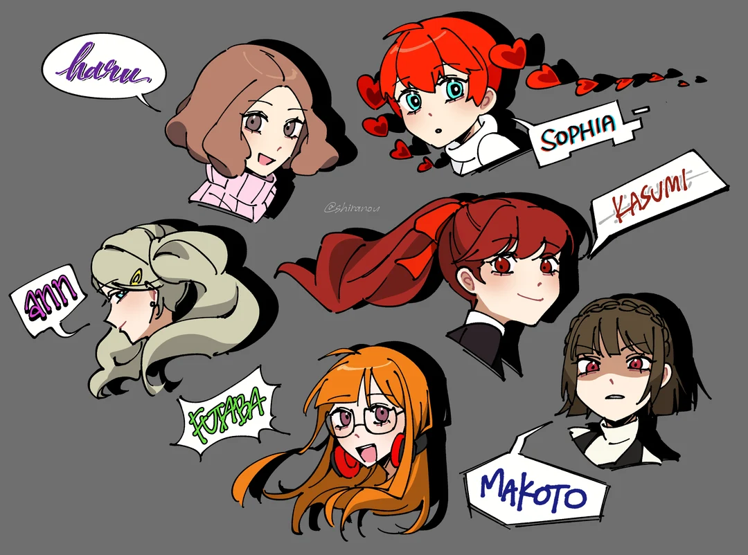 [oc] doodles of the persona 5 girls! | Scrolller