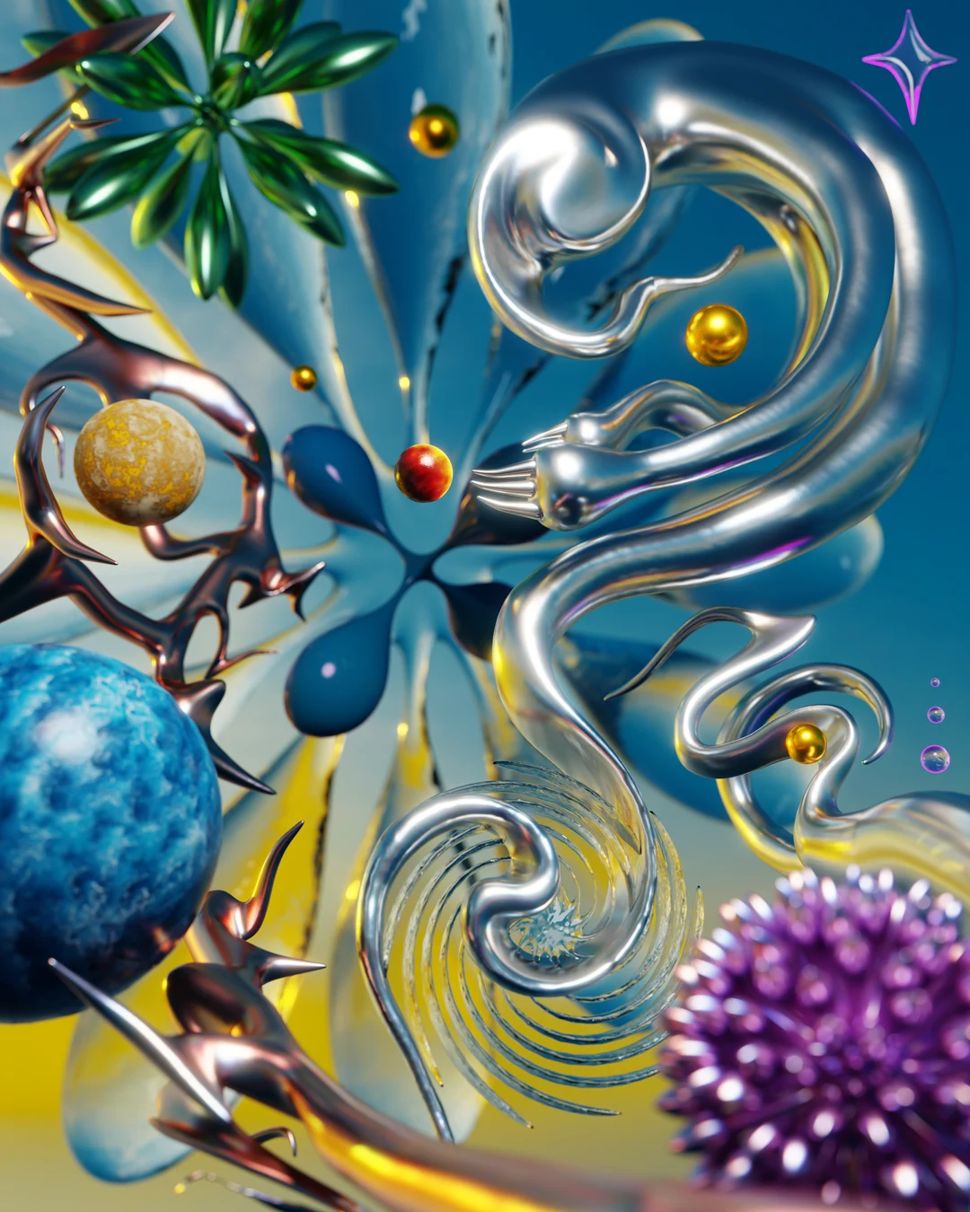 Solitude, Bilbag (me), Digital 3D, 2023 | Scrolller