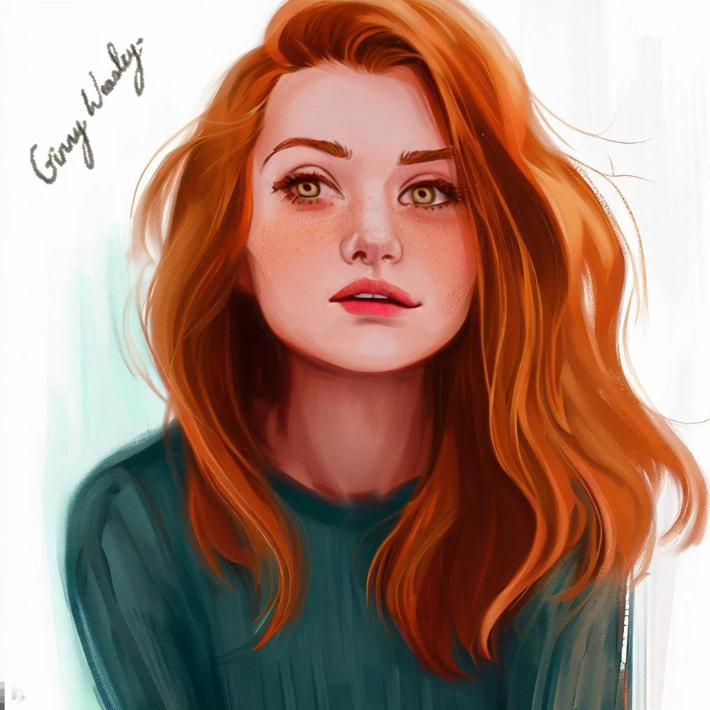 Ginny, the witch with the bright brown eyes and flaming red hair | Scrolller