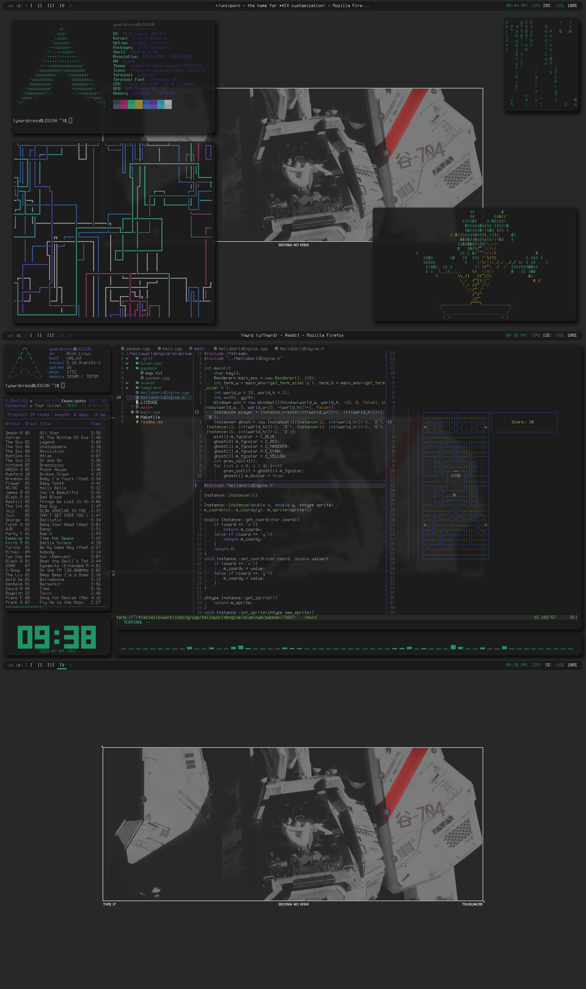 [BSPWM] Current setup for work and college. | Scrolller